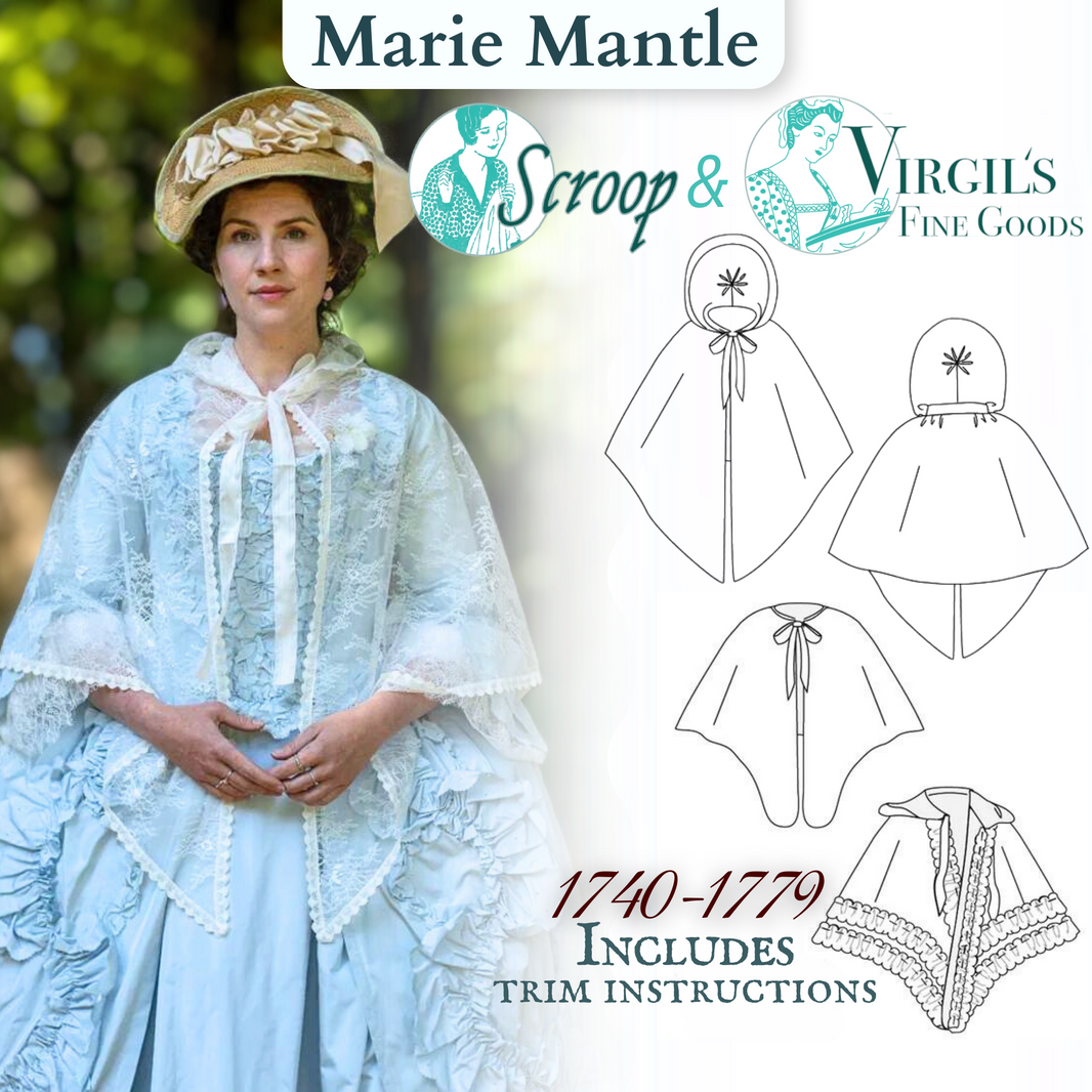 18th Century Sewing Patterns, Virgil's Fine Goods, Scroop Patterns